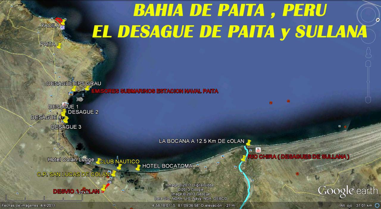 Directo y sin Rodeos: "BAHIA DE PAITA": EL DESAGÜE DE SULLANA Y PAITA 2013