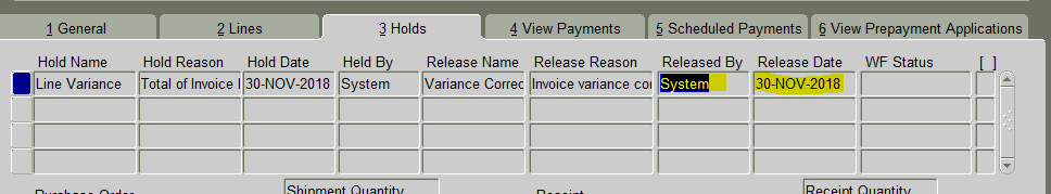 Oracle Application's Blog: How to release invoice hold in oracle apps