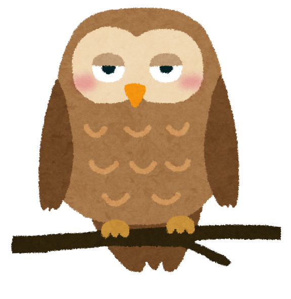 フクロウのイラスト: 無料イラスト かわいいフリー素材集