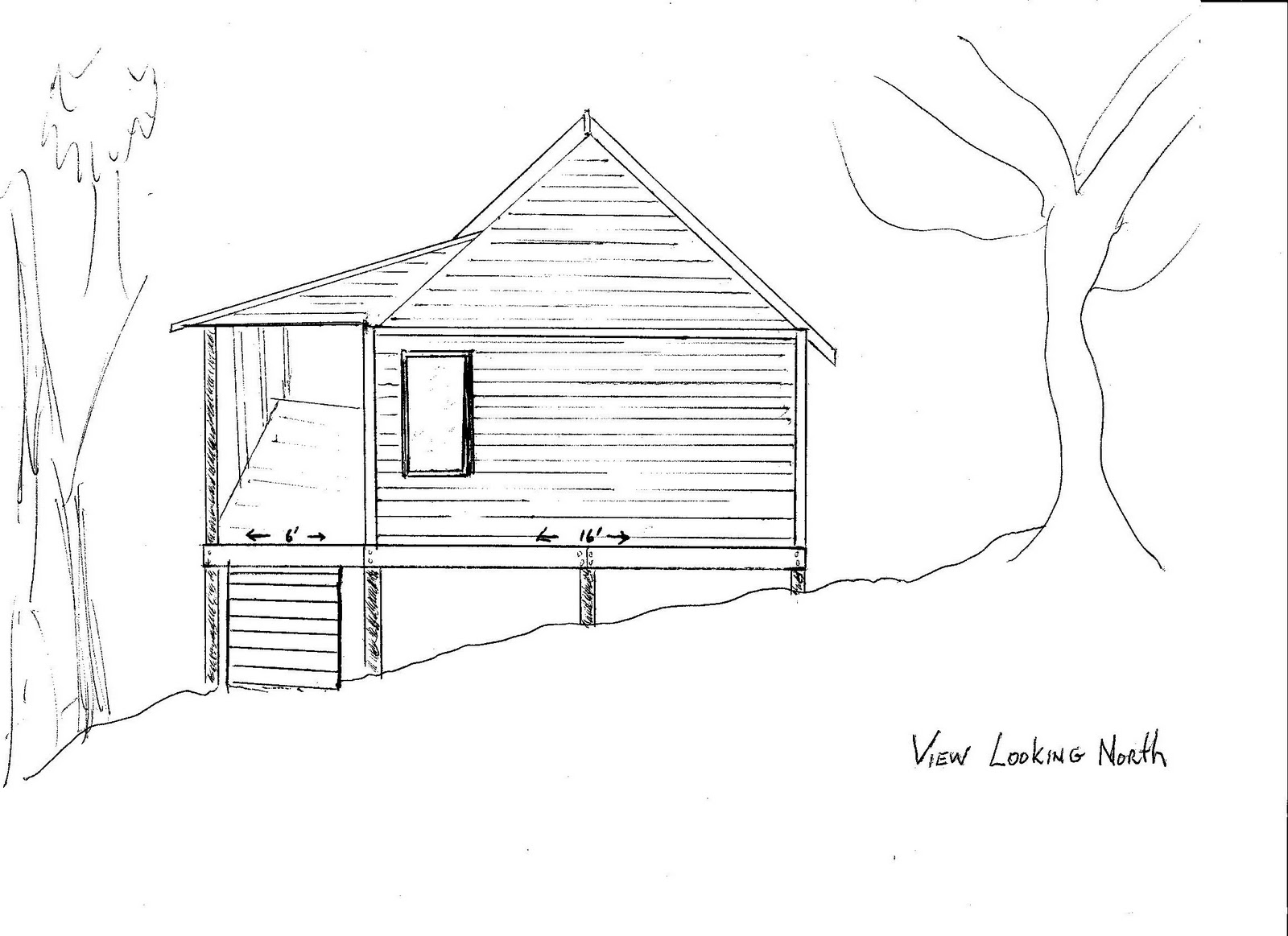 Dave's ManCamp: Original cabin sketches