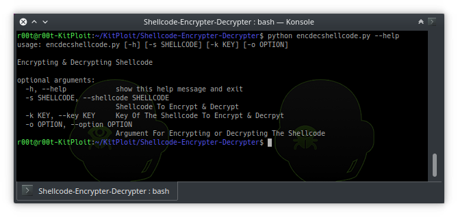 Shellcode-Encrypter-Decrypter - Shellcode Encrypter & Decrypter By ...