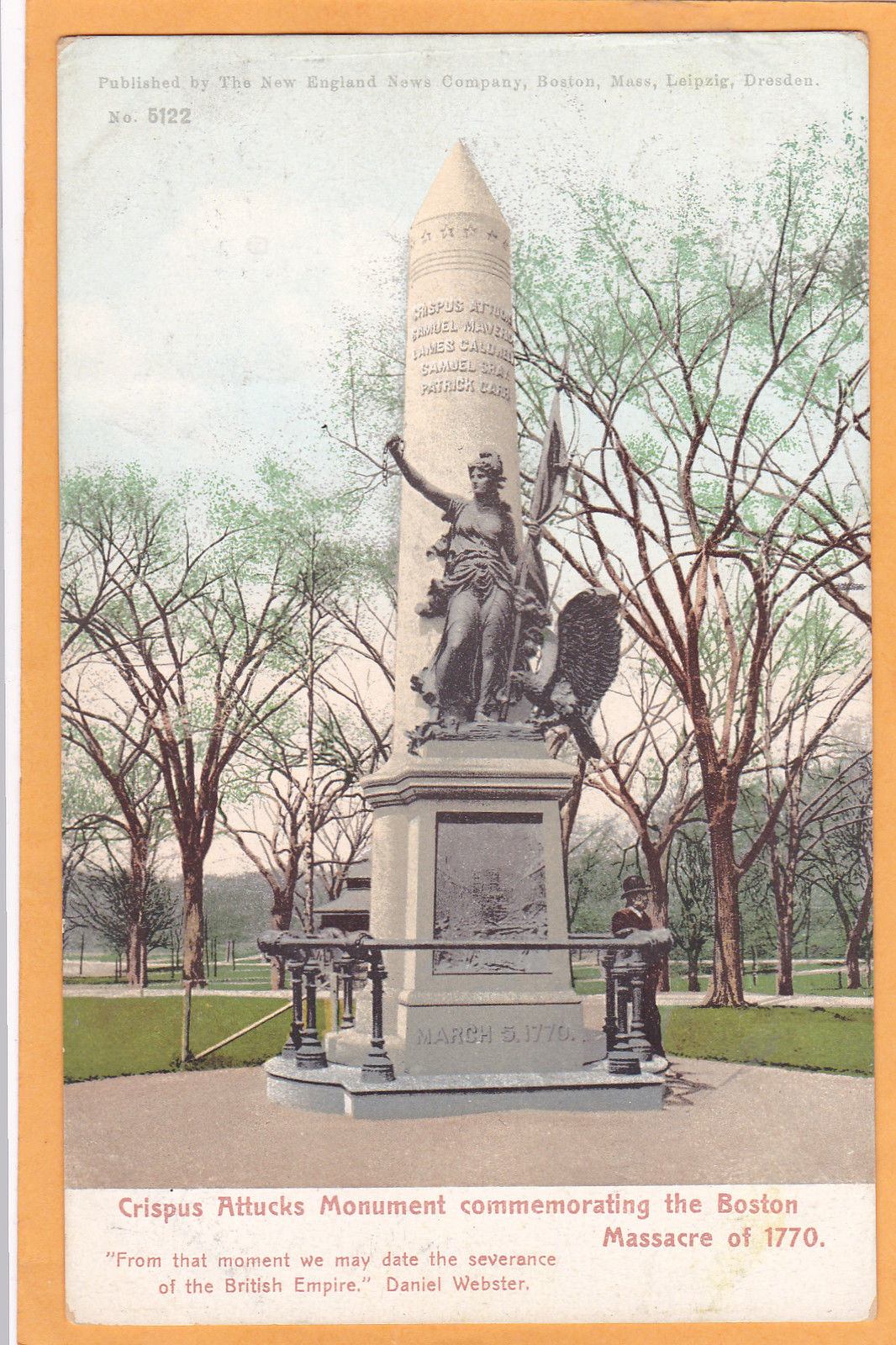 Boston Massacre Memorial was unveiled on Boston Common on November 14, 1888
