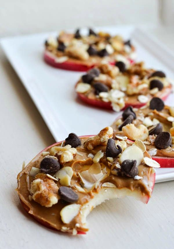 Snacks de frutas para niños.