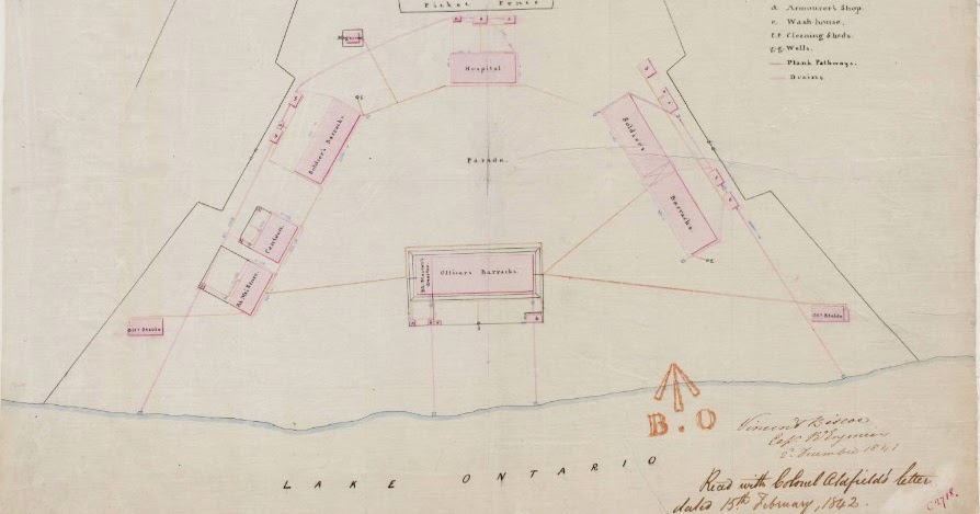 Fort York and Garrison Common Maps: 1841 Biscoe: No. 1. New Barrack ...