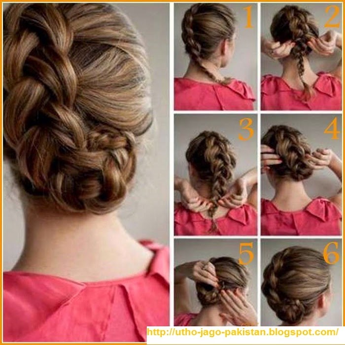 latest best Quick and simple hair style pics Tutorials - Utho Jago Pakistan