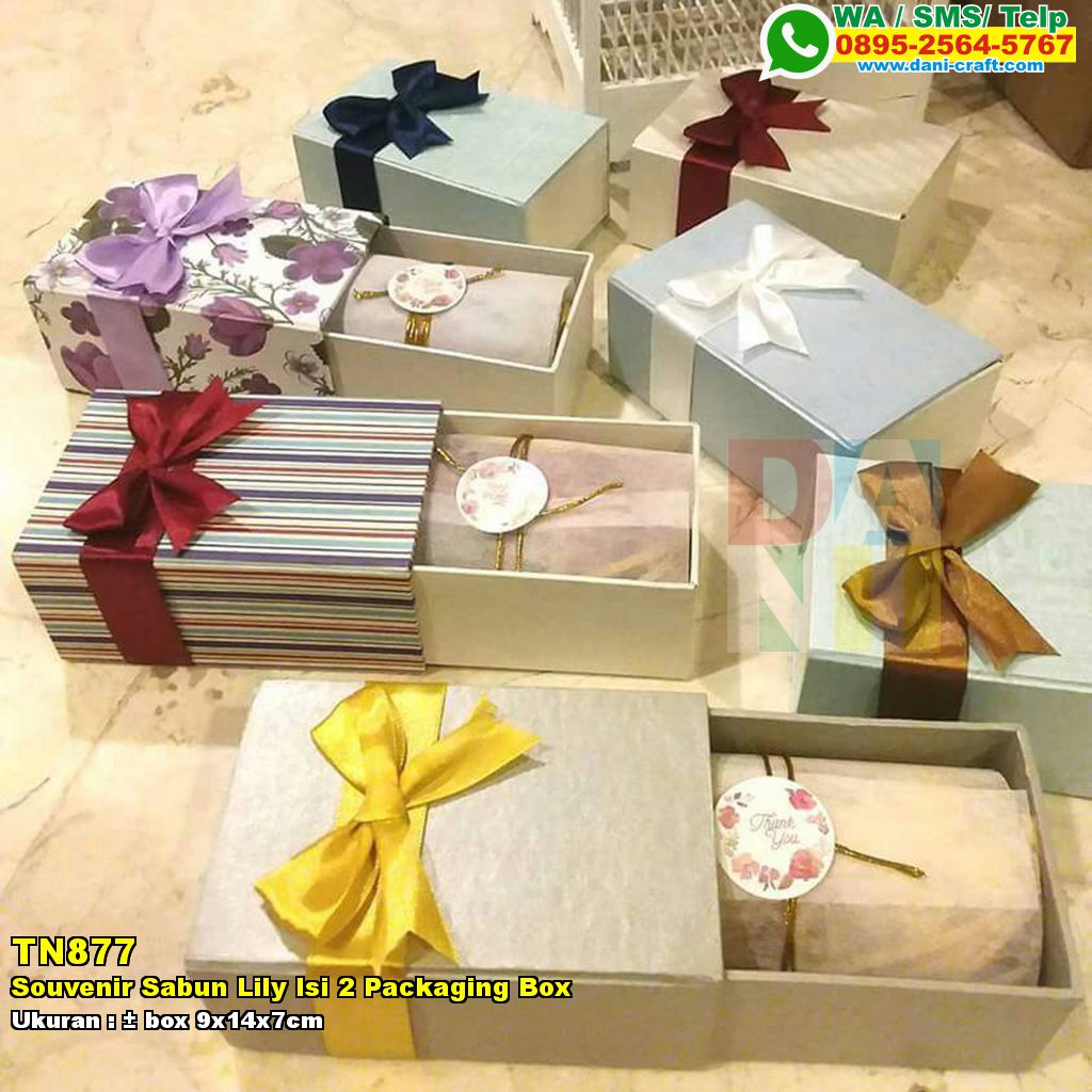 Souvenir Sabun Lily Isi 2 Packaging Box | Souvenir Pernikahan