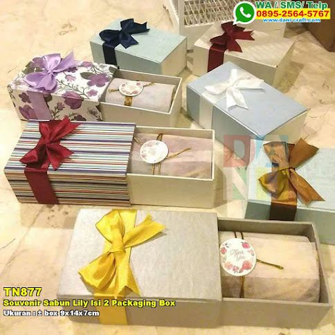 Souvenir Sabun Lily Isi 2 Packaging Box | Souvenir Pernikahan