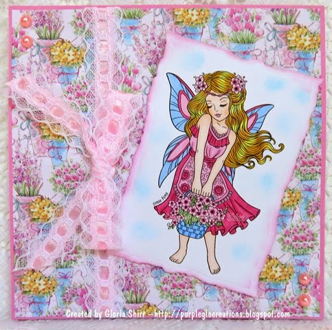 Purpleglo Creations: All Occasion Card Using Sweet Pea Spring Fairy