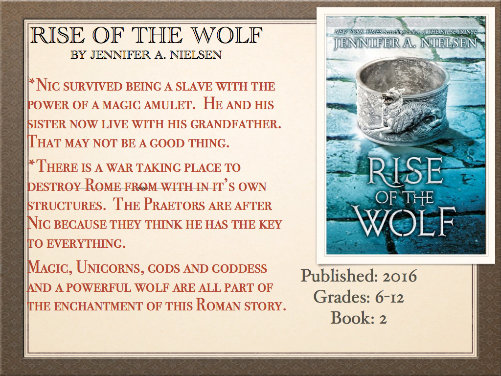 Young Adult Reading Machine: Rise of the Wolf by Jennifer A. Nielsen