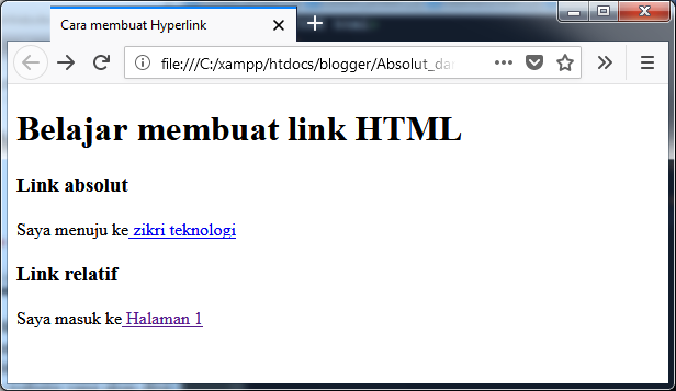 Cara Membuat Link Hyperlink Di Html Tag A Zikri Tekno