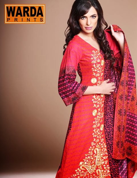 Warda Khaddar prints fall/winter designer collection 2013 ...