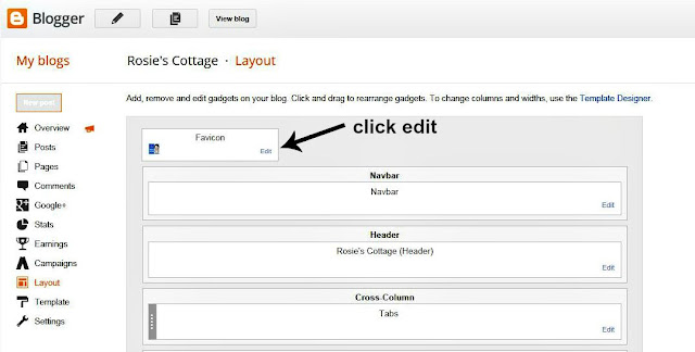 Rosie's Cottage: How To Add A Favicon In Blogger...
