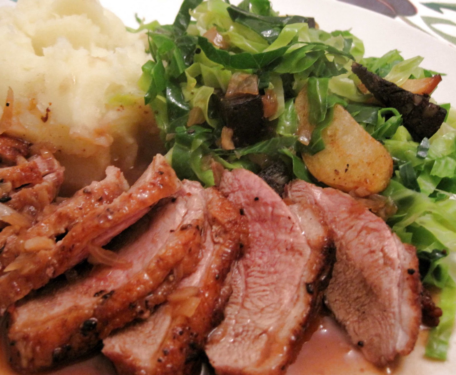 Lynne's Dinners : Duck Breast with Black Pudding and Apple Cabbage ...