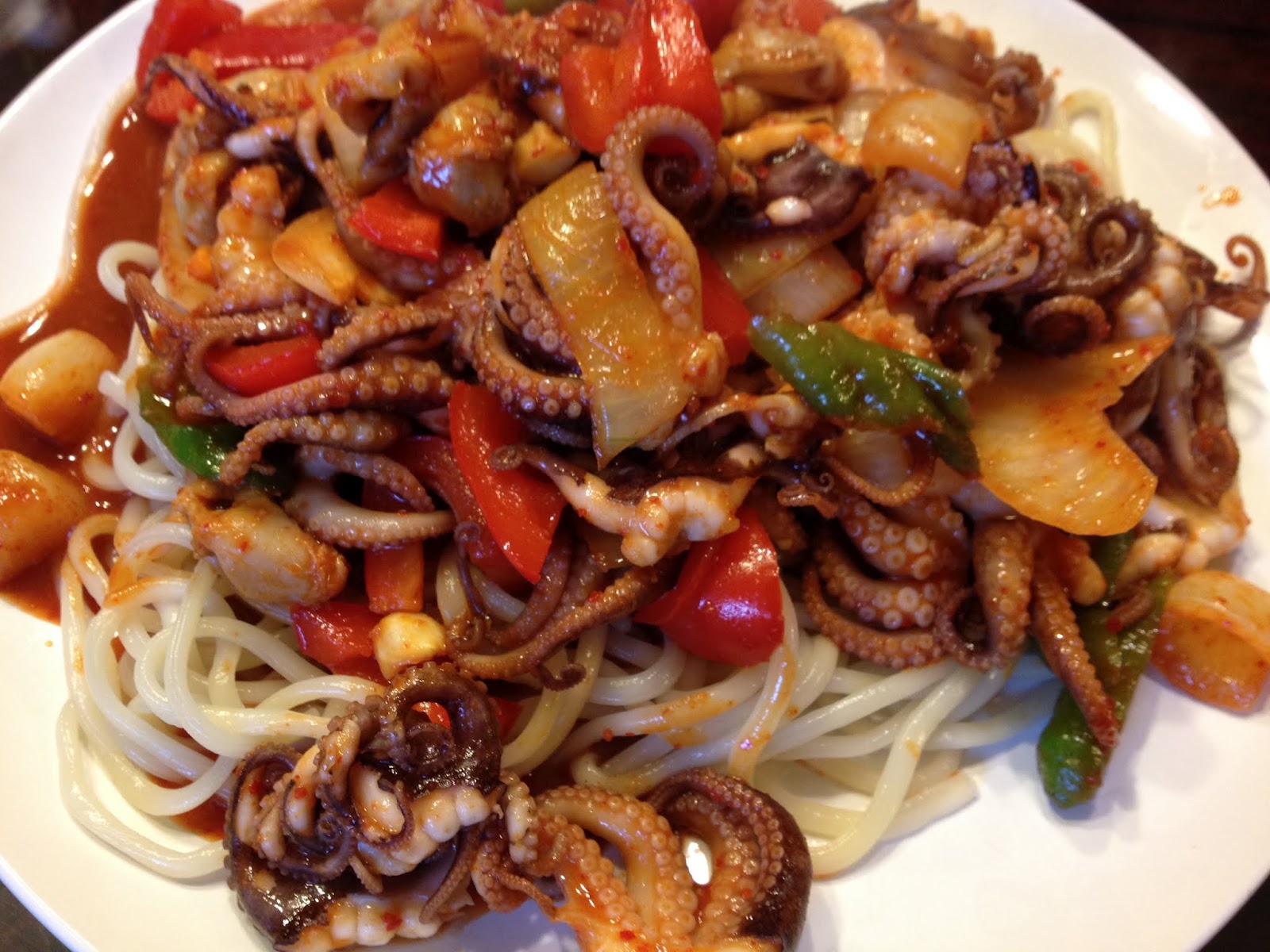 Spicy Octopus Stirfry (낙지볶음 Nakji Bokkeum)