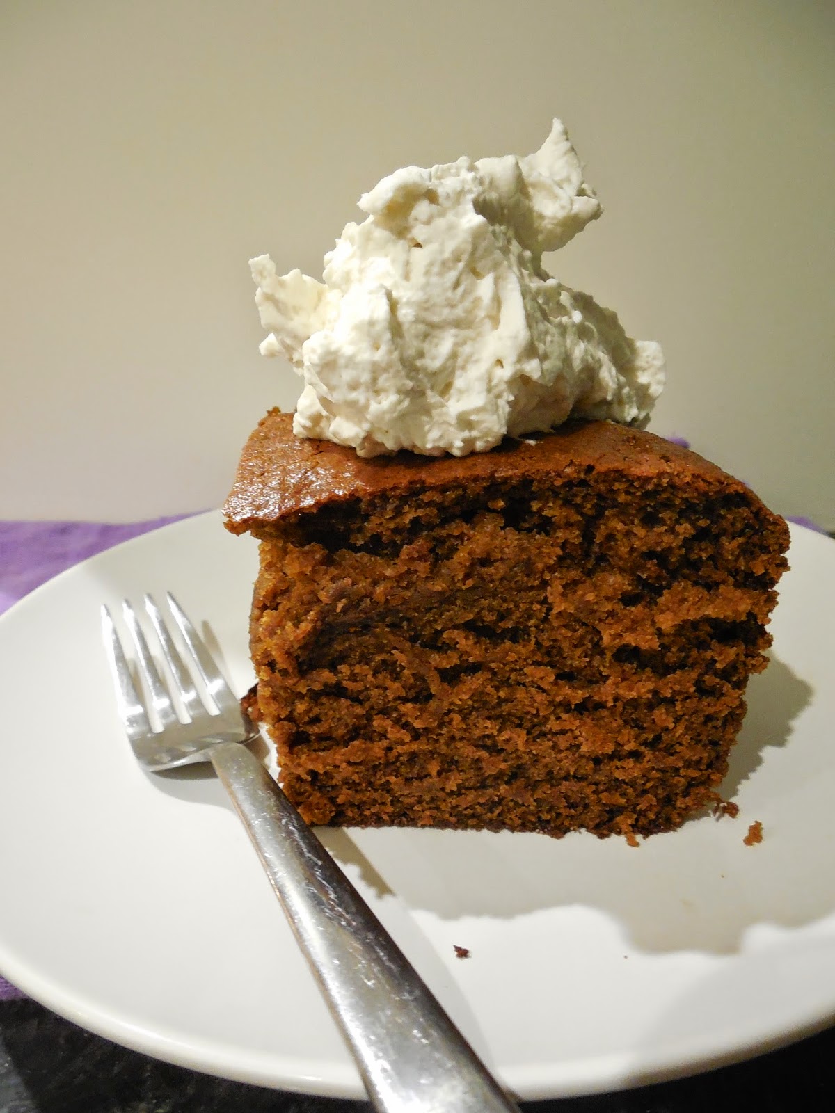 Two Kid Kitchen: gingerbread cake with fresh whipped cream