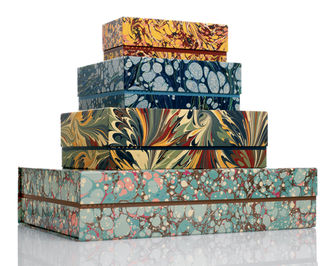 Carrie's Design Musings: Mad for Matches Marbleized Boxes