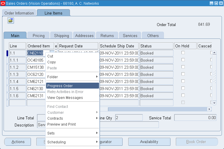 Oracle Applications - Functional: Creating and Progressing Sales Order ...