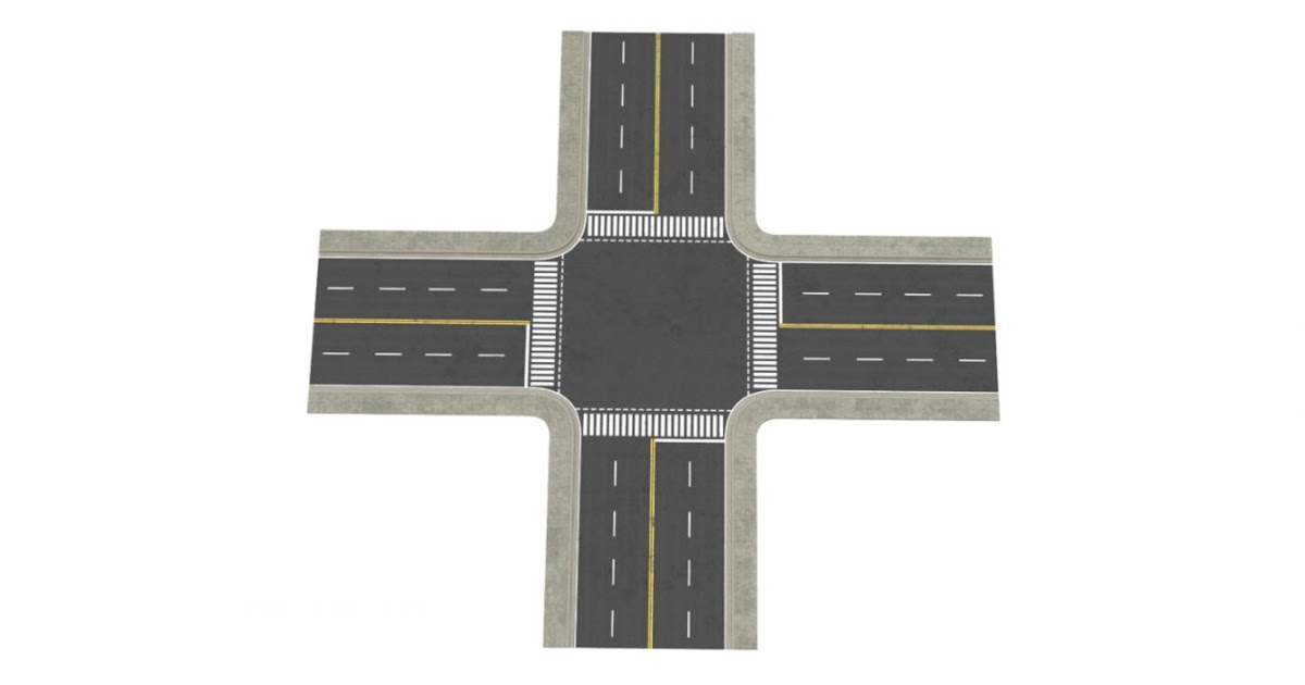 4 Way Road Intersection | Wallpapers Quality