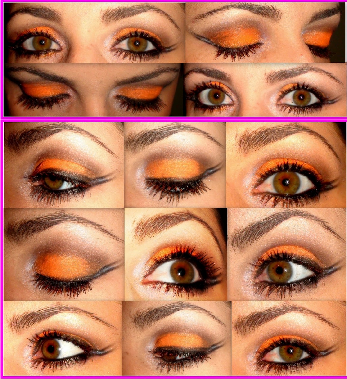 Danielle Bianco: Tutorial Make-up 3D com neon (laranja com preto)