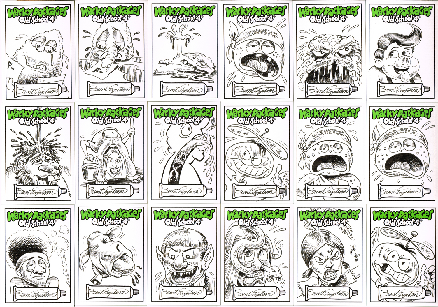 BRENT ENGSTROM'S BLOG: Wacky Packages Old School 4 sketch Cards