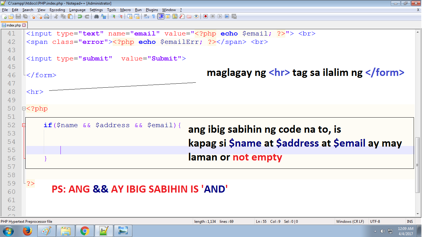 BSIT LESSON: Lesson 1 Validation (PHP Tutorial tagalog)