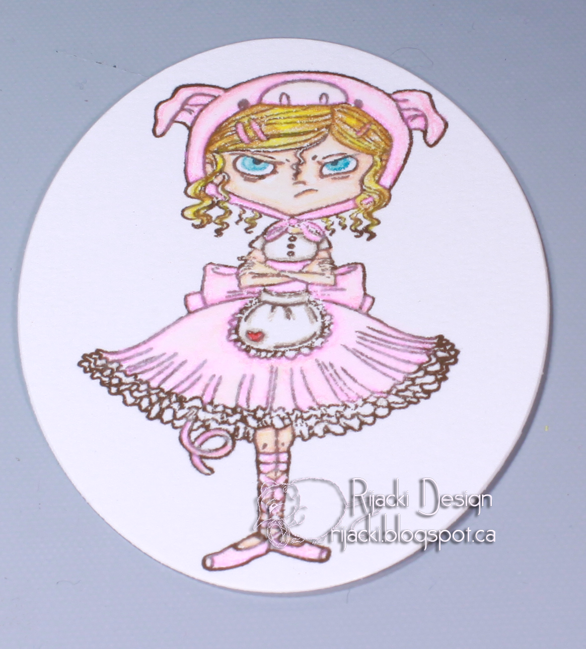 Rijacki's Workshop: Angry Ballerina - watercolour, paint splatters