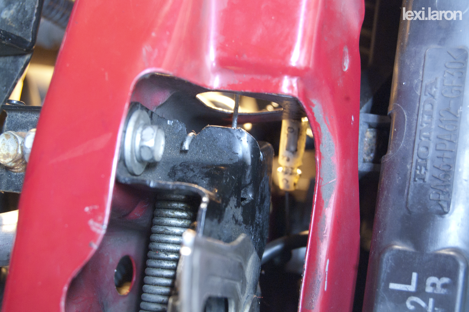 Lexi.Laron: DIY: How to Open Your Hood without a Cable on an RSX