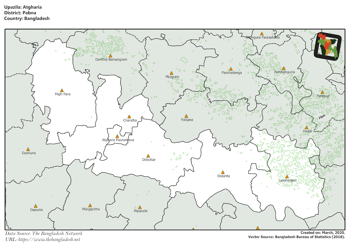Mouza & Land Use Maps of Atghoria Upazila, Pabna, Bangladesh - Tourism ...