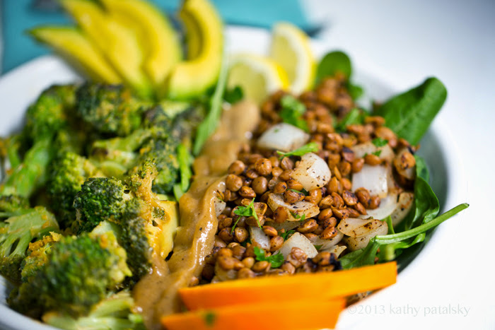 Savory Miso Broccoli + Spiced Lentil Power Plate! Vegan Fast Food ...