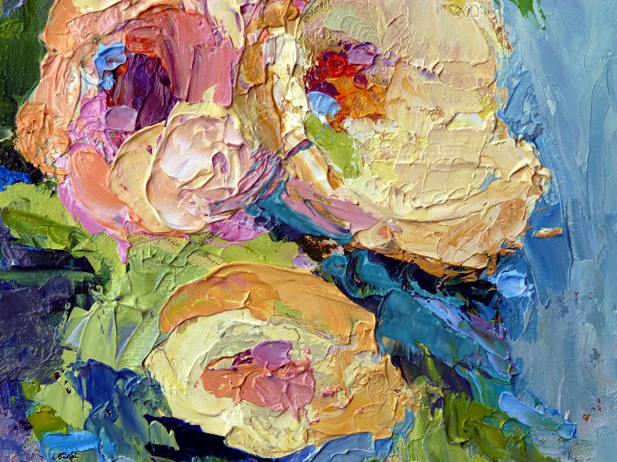 Nancy Standlee Fine Art: Last Flowers, 13001, Floral oil, 10x8 in ...