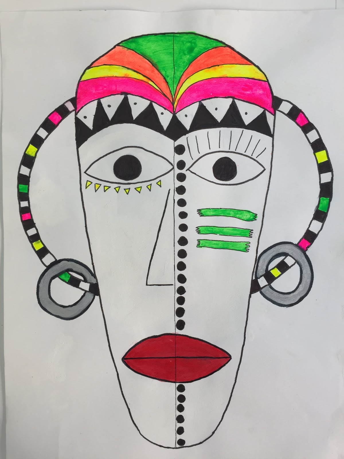 TREBALLS ARTÍSTICS: CUBIST AFRICAN MASK