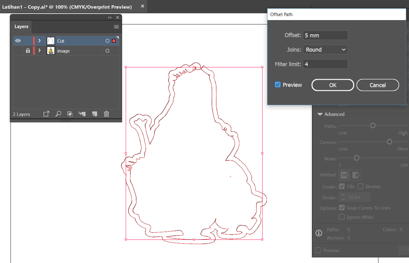 Color & Printing Knowledge: How to Make a Contour Cut Outline in ...