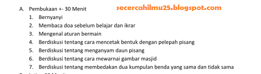Contoh RPPH PAUD Tema dan Sub Tema Lingkunganku - Biologizone