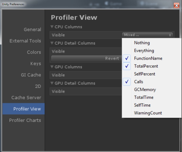 Kornner Studios: Exposing the Unity3D profiler window settings