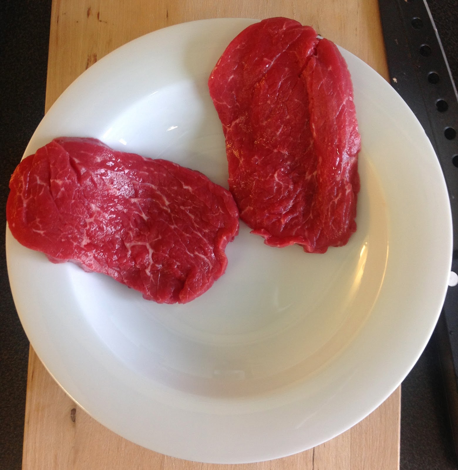 Volle-mat: Biff med potetbåter og champignon