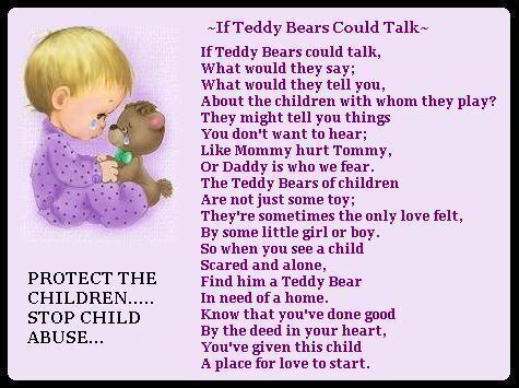 Emily Creek Creations: Poem~If Teddy Bears Could Talk