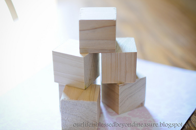 Blessed Beyond Measure: DIY Wooden Nursery Blocks