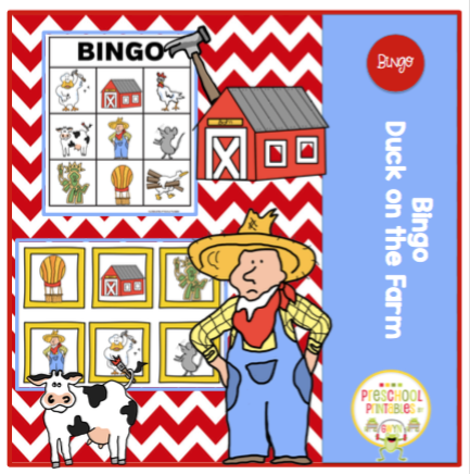 Bingo Ducks on a Farm ~ Preschool Printables