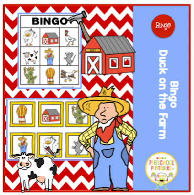 Bingo Ducks on a Farm ~ Preschool Printables