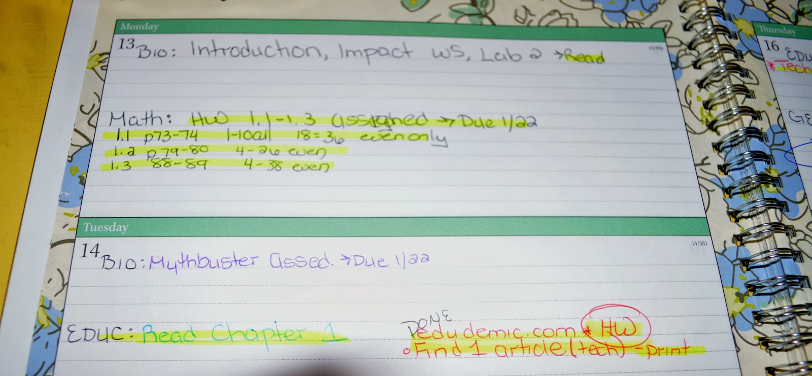 Parker Dawn: How to Stay Organized in College Using a Planner, Calendar ...