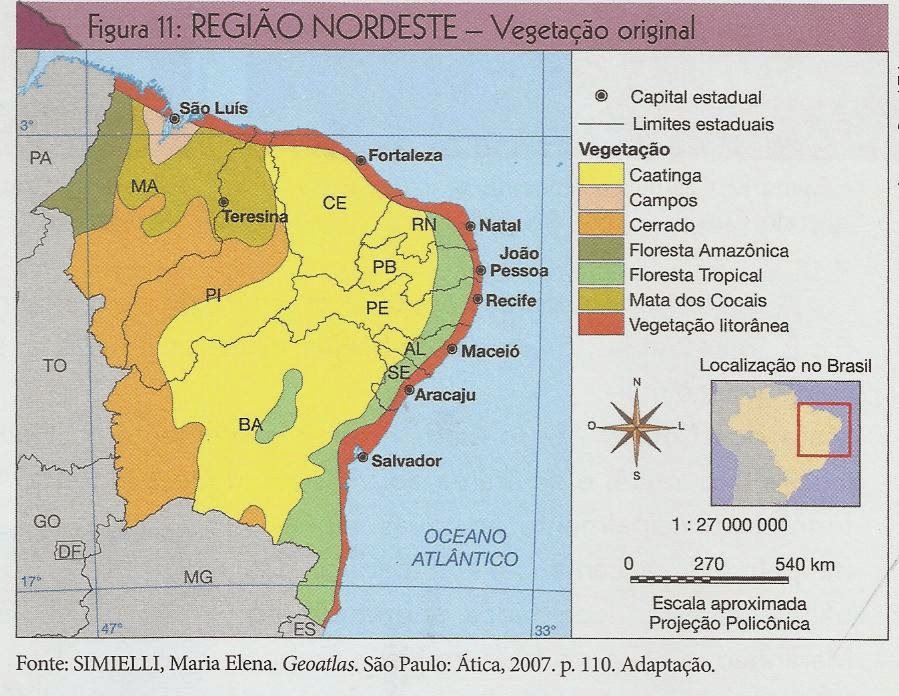 A Geografia como Protagonista!: Mapas do Nordeste: Sub-regiões; Regiões ...