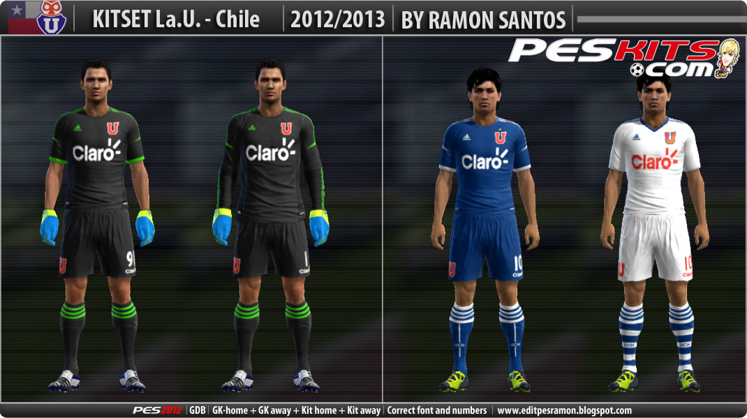PES 2012: Kits Universidad de Chile Techfit - PES Edições