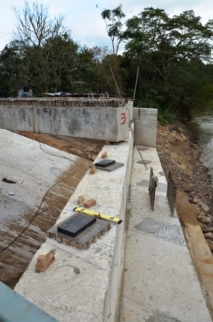 Construction of a new bridge at Dambai, Penampang, Sabah