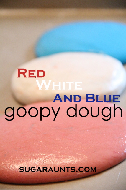 Red, White, and Blue Goopy Dough - The OT Toolbox