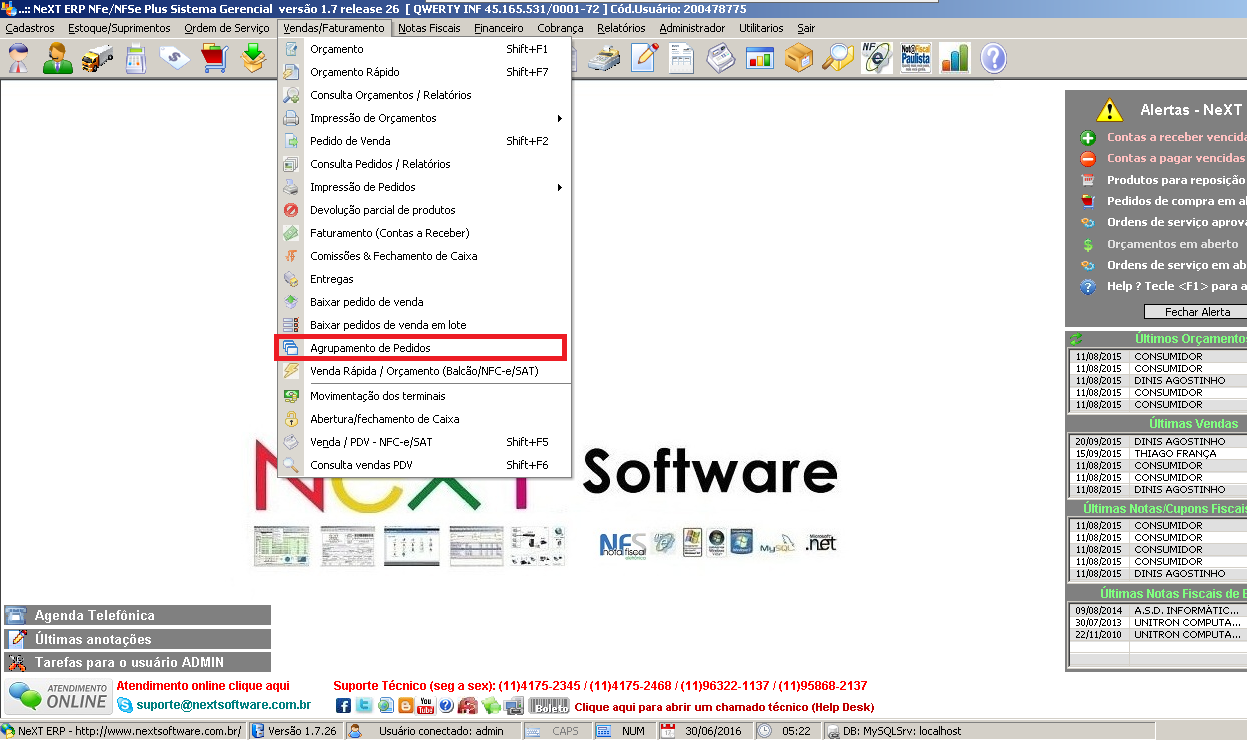 NeXT Software - Sistemas ERP e Nota Fiscal Eletrônica (NF-e / NFS-e ...
