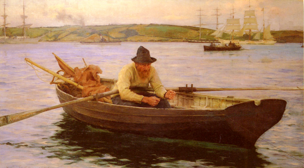 Painting of Henry Scott Tuke artist, Henry Scott Tuke paintings
