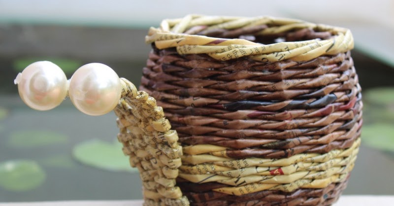 Newspaper Weaving - Snail Pot Holder | Paper N Pearlz