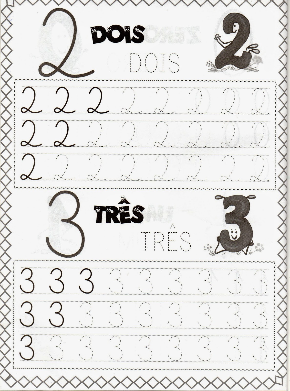 EDUCA__RO ANGEL: Caligrafia_números de 0 à 19