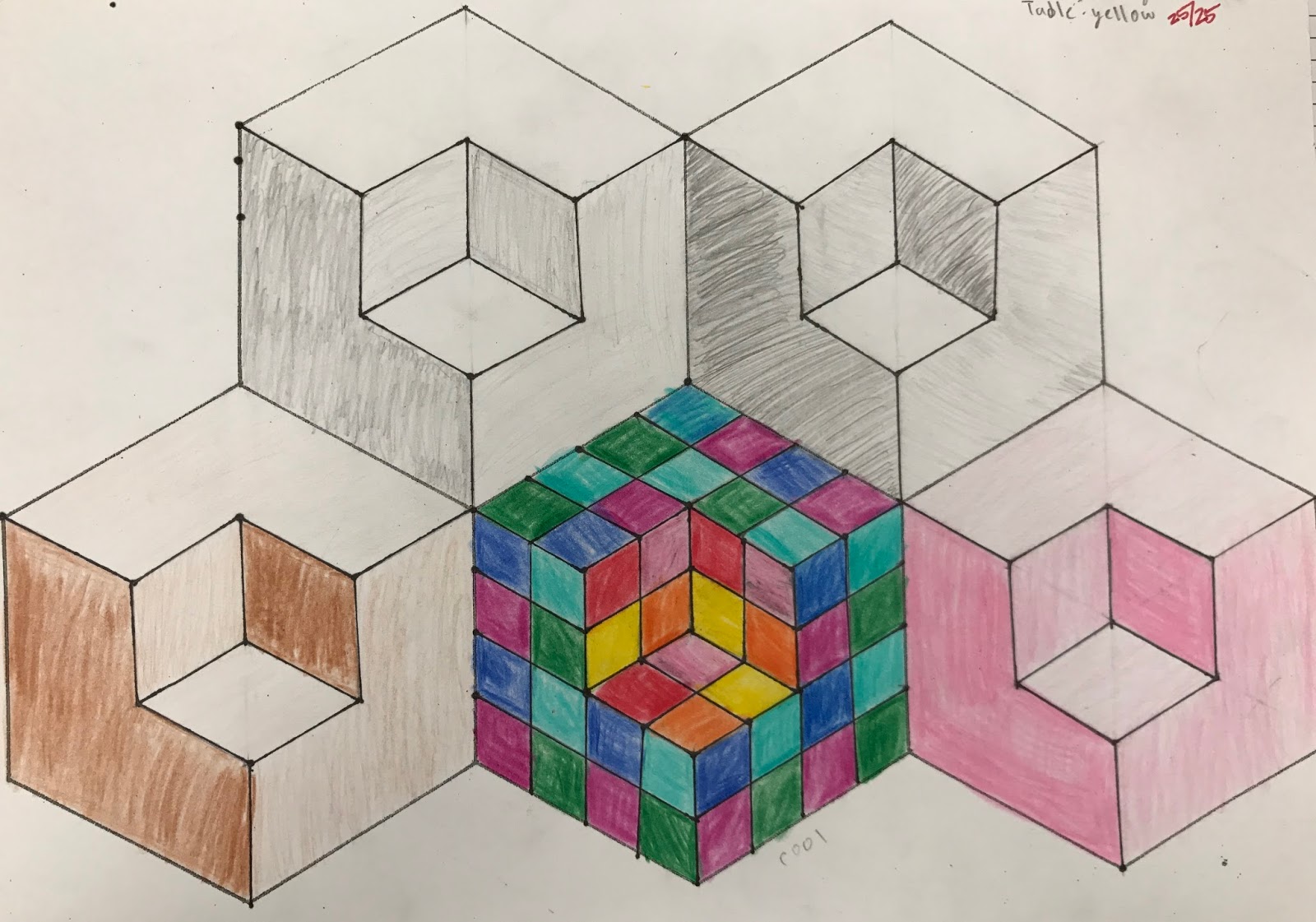 Mrs. Wille's Art Room: Op Art Cubes
