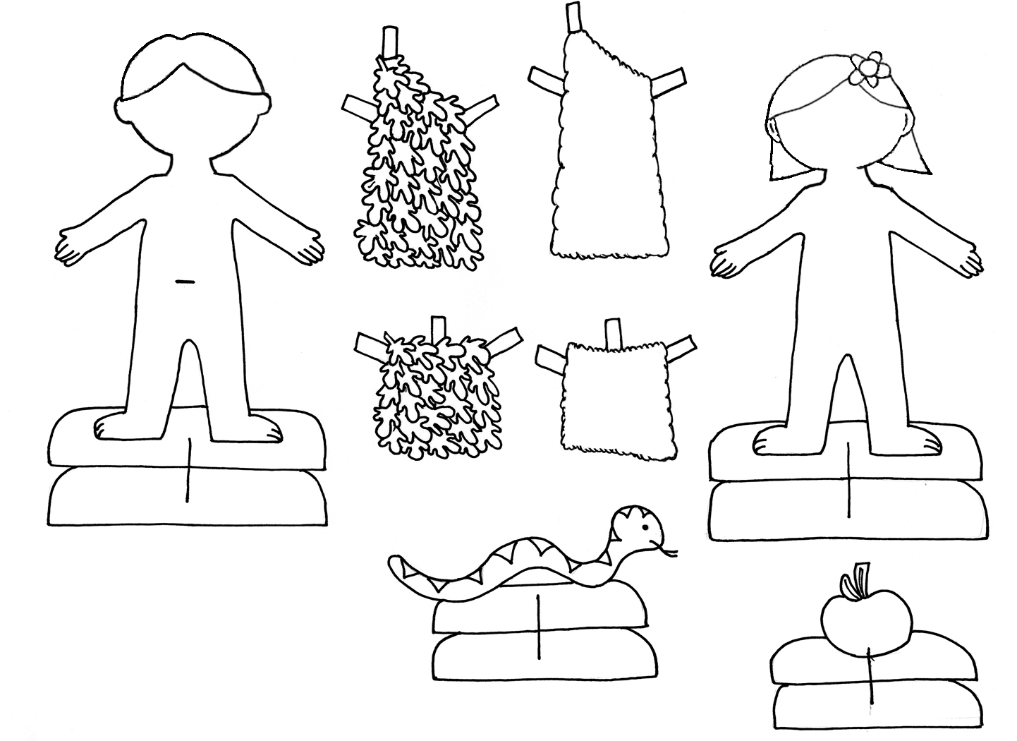 Membuat Alat Peraga- Adam dan Hawa jaruh ke dlm dosa.